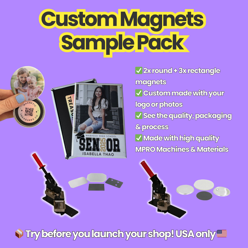 Custom Magnet Sample Pack – Magnetic Treasures Co.